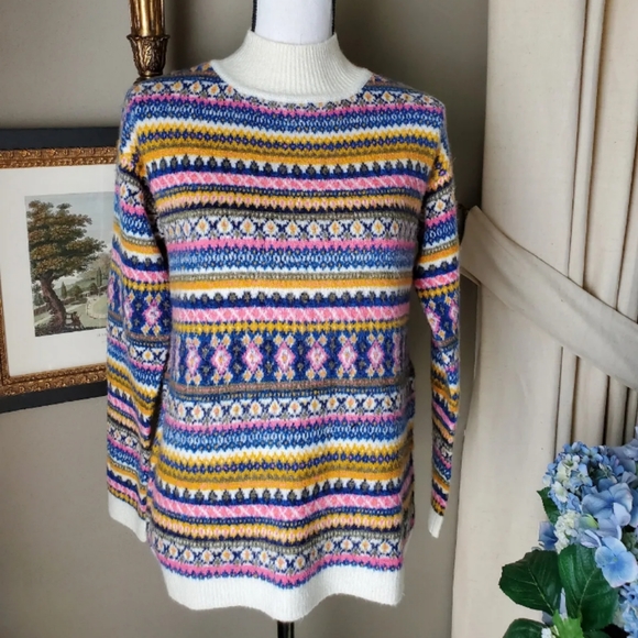 Talbots | Sweaters | Talbots Fair Isle Pullover Sweater Womens Size ...